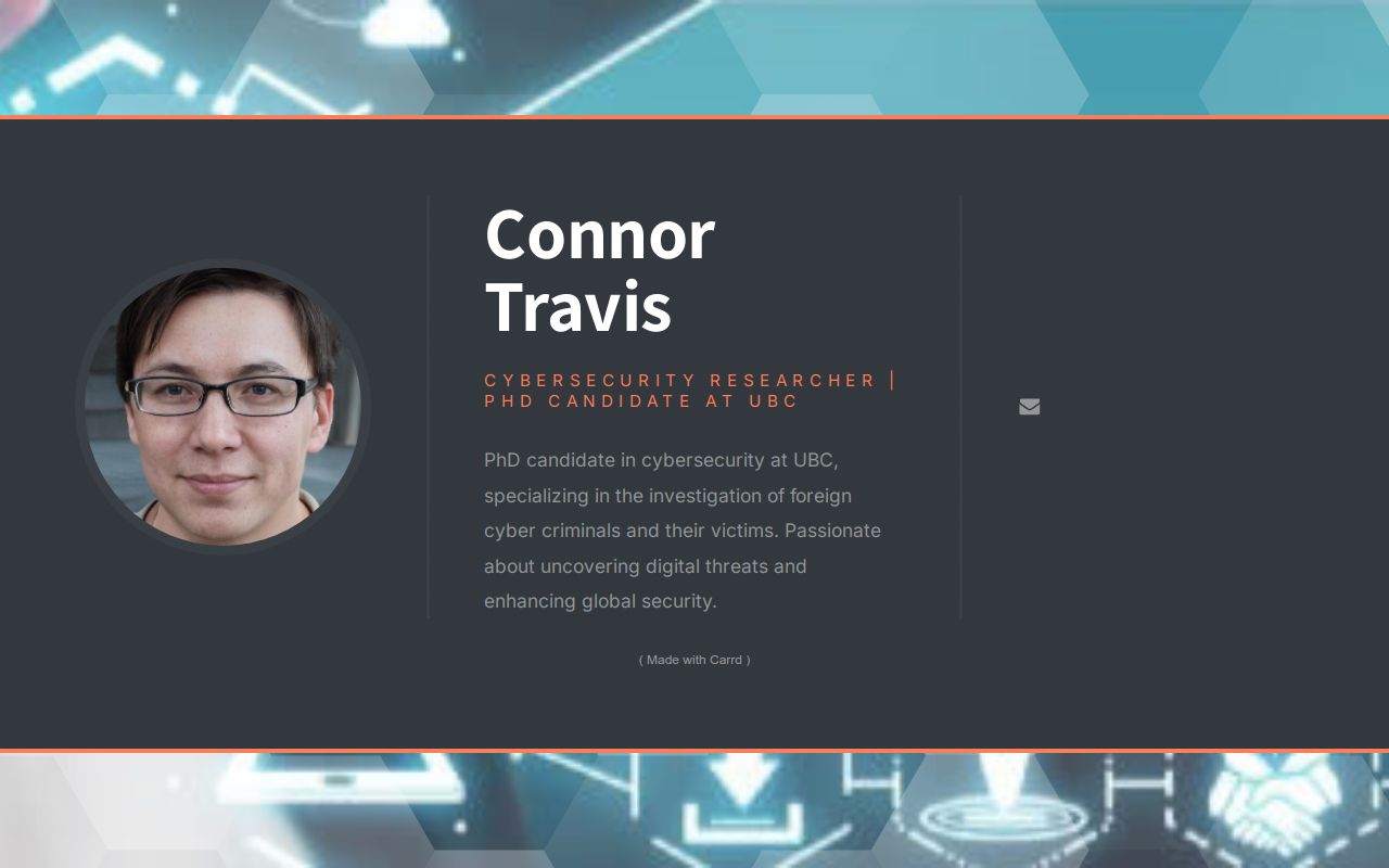 Connor Travis Business Card